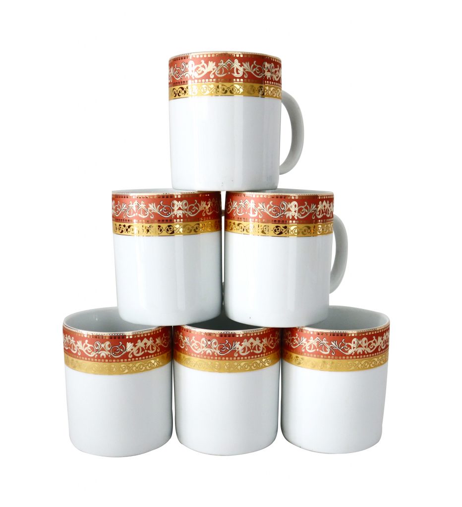 Morish Red Mug Set 6pcs - Cera-e-Noor